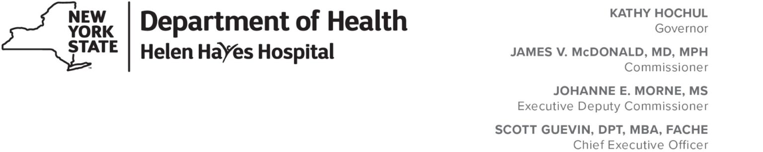 NEW YORK STATE DEPARTMENT OF HEALTH’S HELEN HAYES HOSPITAL APPOINTS DR ...